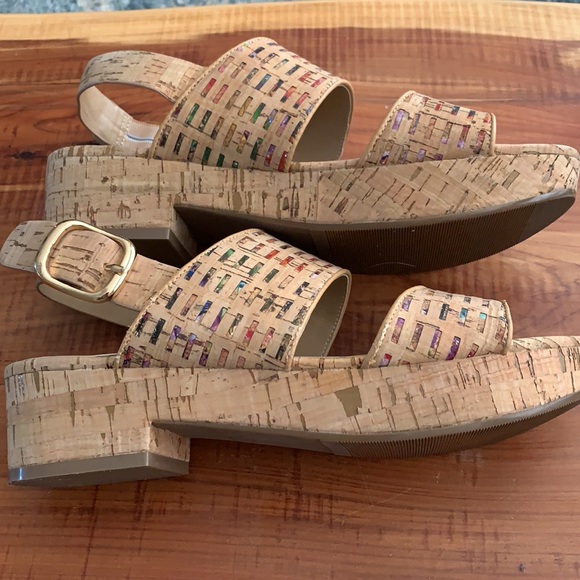 Vaneli | Shoes | Vaneli Rainbow Inlay Cork Sandals | Poshmark